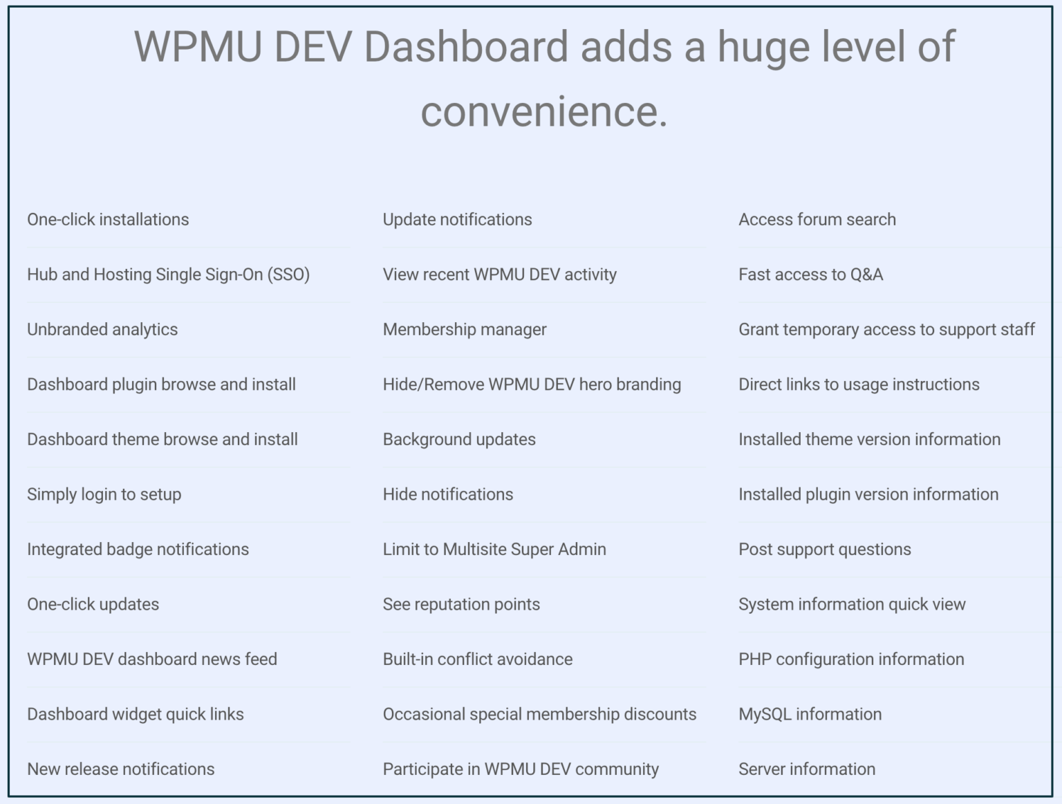 WPMU DEV Dashboard - Manage Multiple WordPress Sites