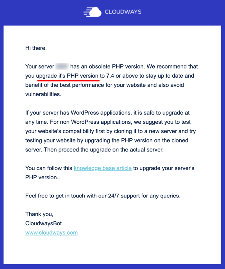 Detailed Guidelines To Update PHP Version In Cloudways